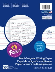 "Pacon Multi-Program Lined Writing Pad, Handwriting Paper for Grades 2 ...