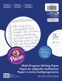 Pacon Handwriting Paper Tablet, Grades 2 & 3, Ruled Short, 8" x 10.5 ...