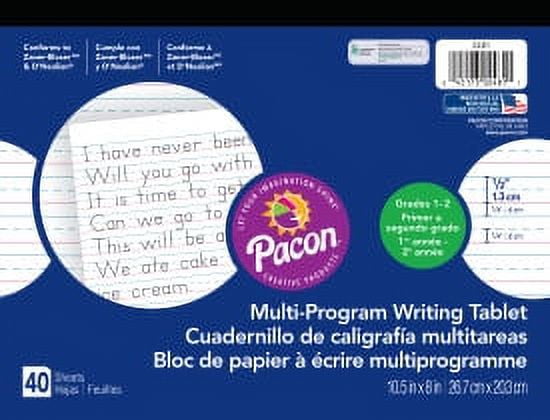 Pacon Zaner-Bloser D'Nealian Multi-Program Handwriting Paper, Kids ...