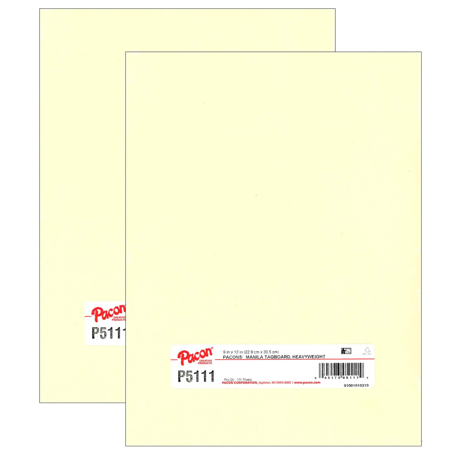 Pacon Heavyweight Tagboard, Manila, 9" x 12", 100 Sheets Per Pack, 2 ...