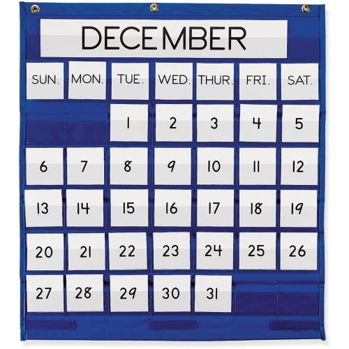 Pacon Monthly Calendar Pocket Chart 25" x 28" - 1 Chart - 7 Columns & 6 ...