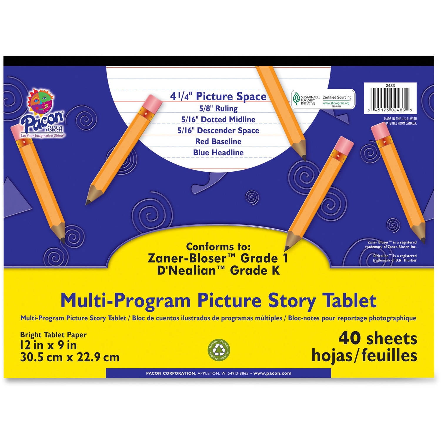 Pacon Multi-Program Easel Pads, 40 Sheets, 24 Count - Walmart.com