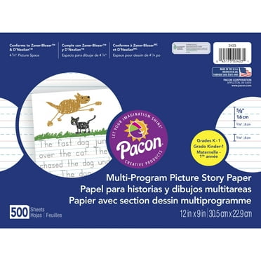 "Pacon Multi-Program Lined Writing Pad, Handwriting Paper for Grades 2 ...