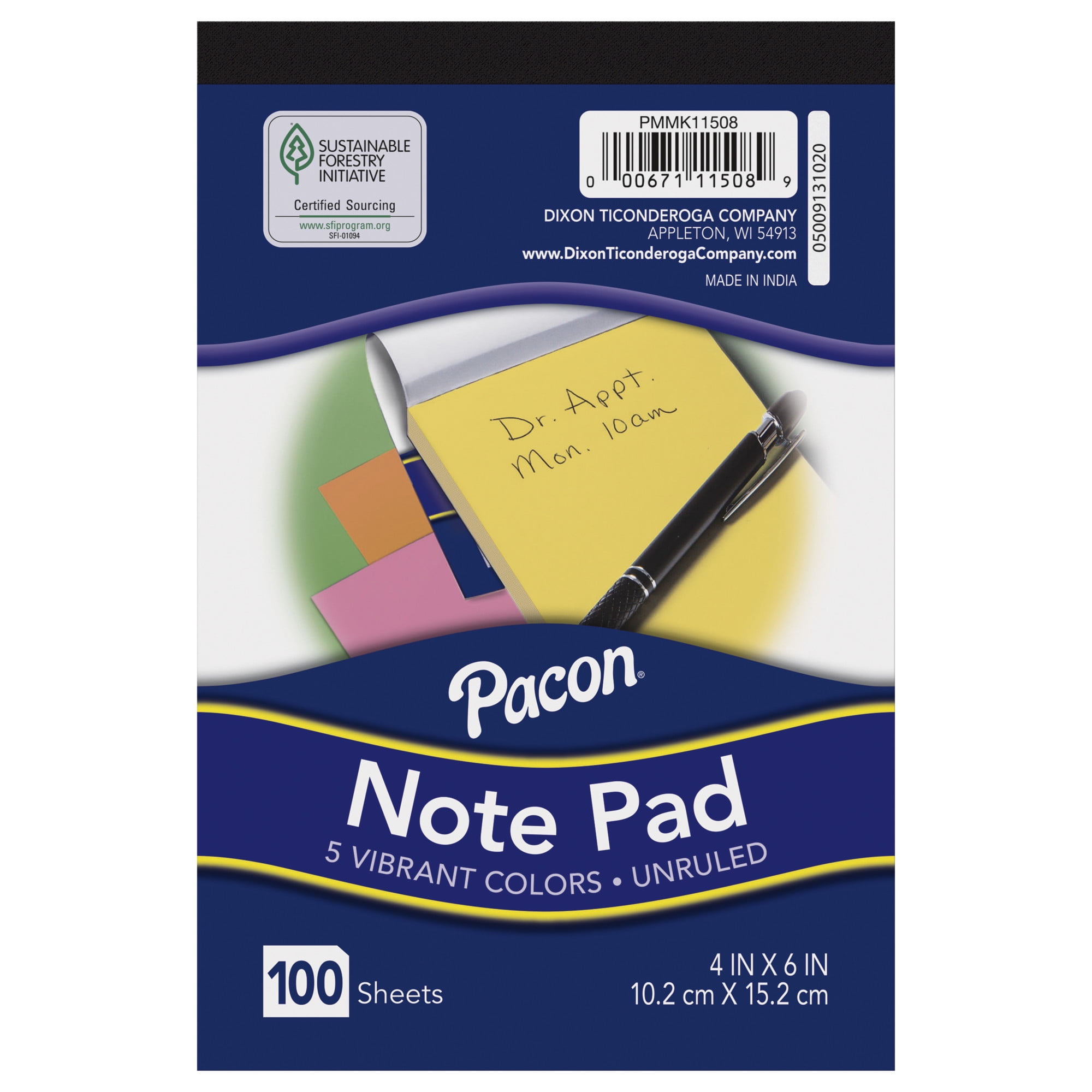 Pacon Note Pad, 4 x 6 Inches, Assorted Neon, 100 Sheets - Walmart.com