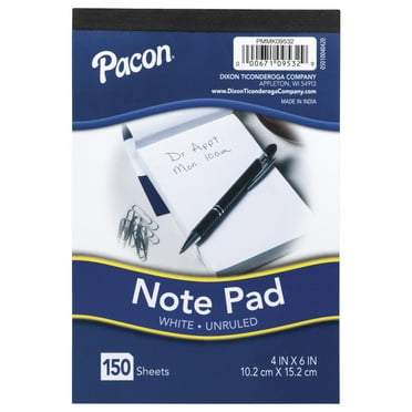 Universal Scratch Pads, Unruled, 4 x 6, White, 100 Sheet Pads, 12 pack ...