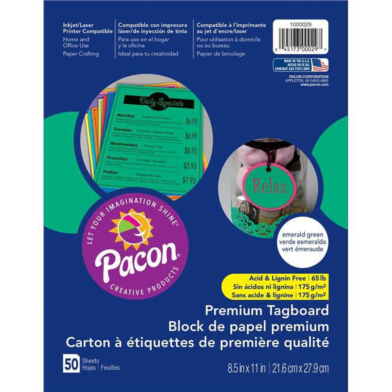 Pacon PAC1000029 Premium Tagboard - Emerald Green - Walmart.com
