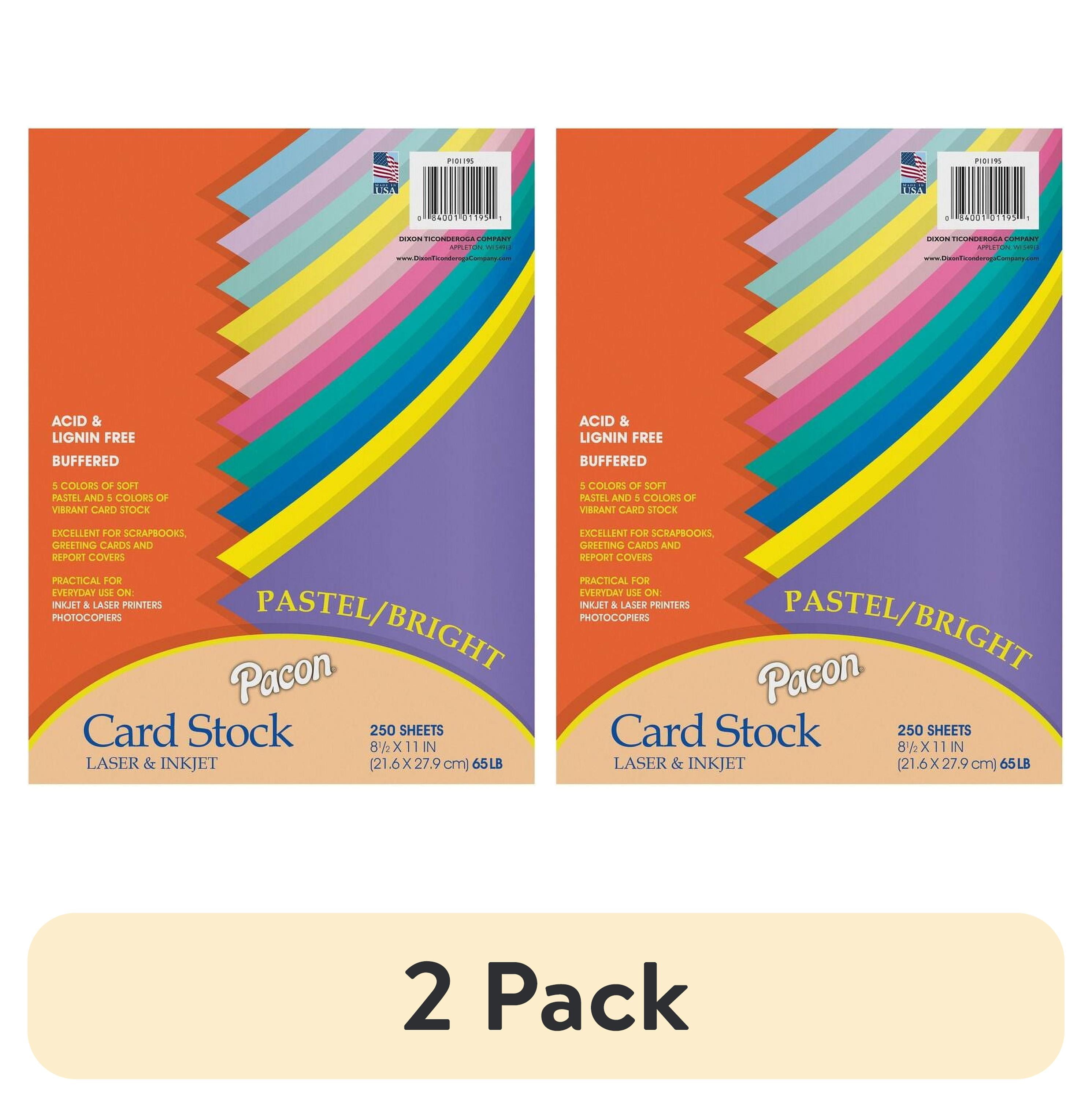 (2 pack) Pacon, PAC101195, Pastel/Bright Cardstock, 250 / Pack ...