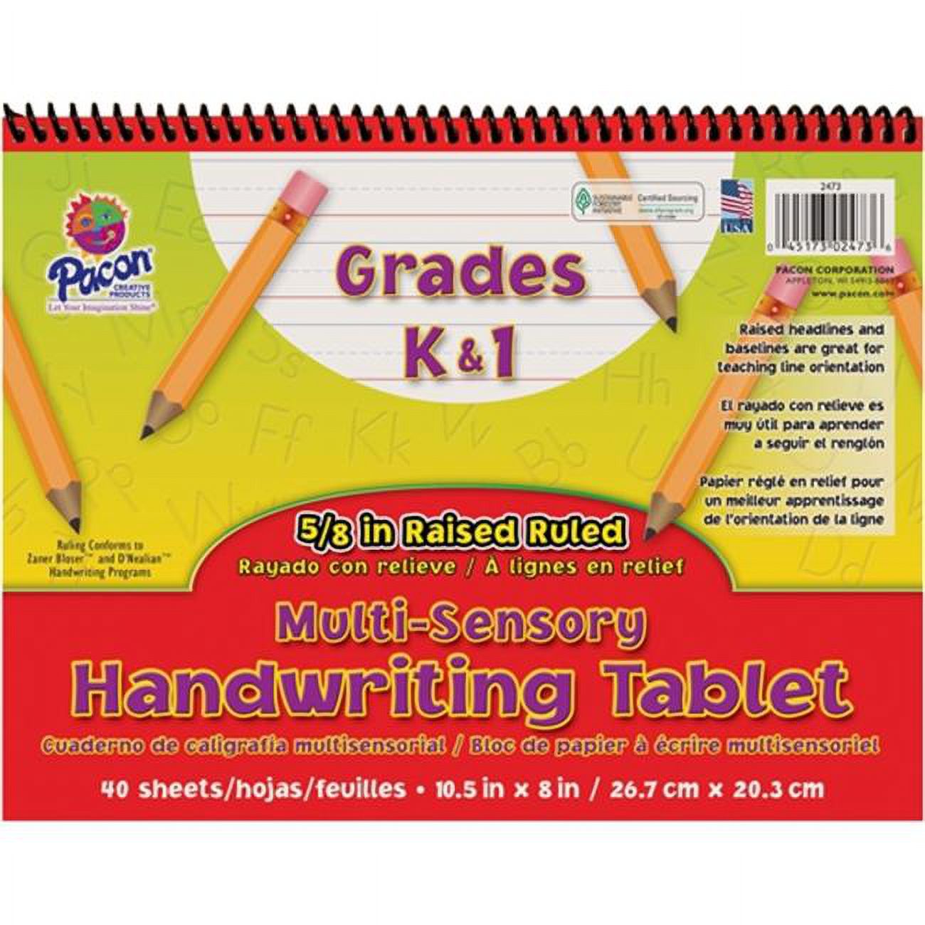 Pacon PAC2473 Multi Sensory Handwriting Paper - Walmart.com