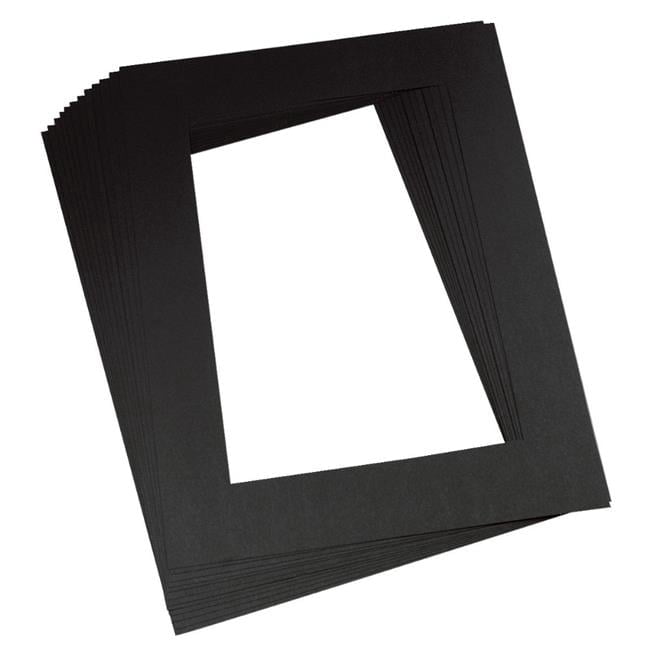 Pacon Pre-Cut Frame Mat- 9 x 12 In- Black- Pack Of 12 - Walmart.com