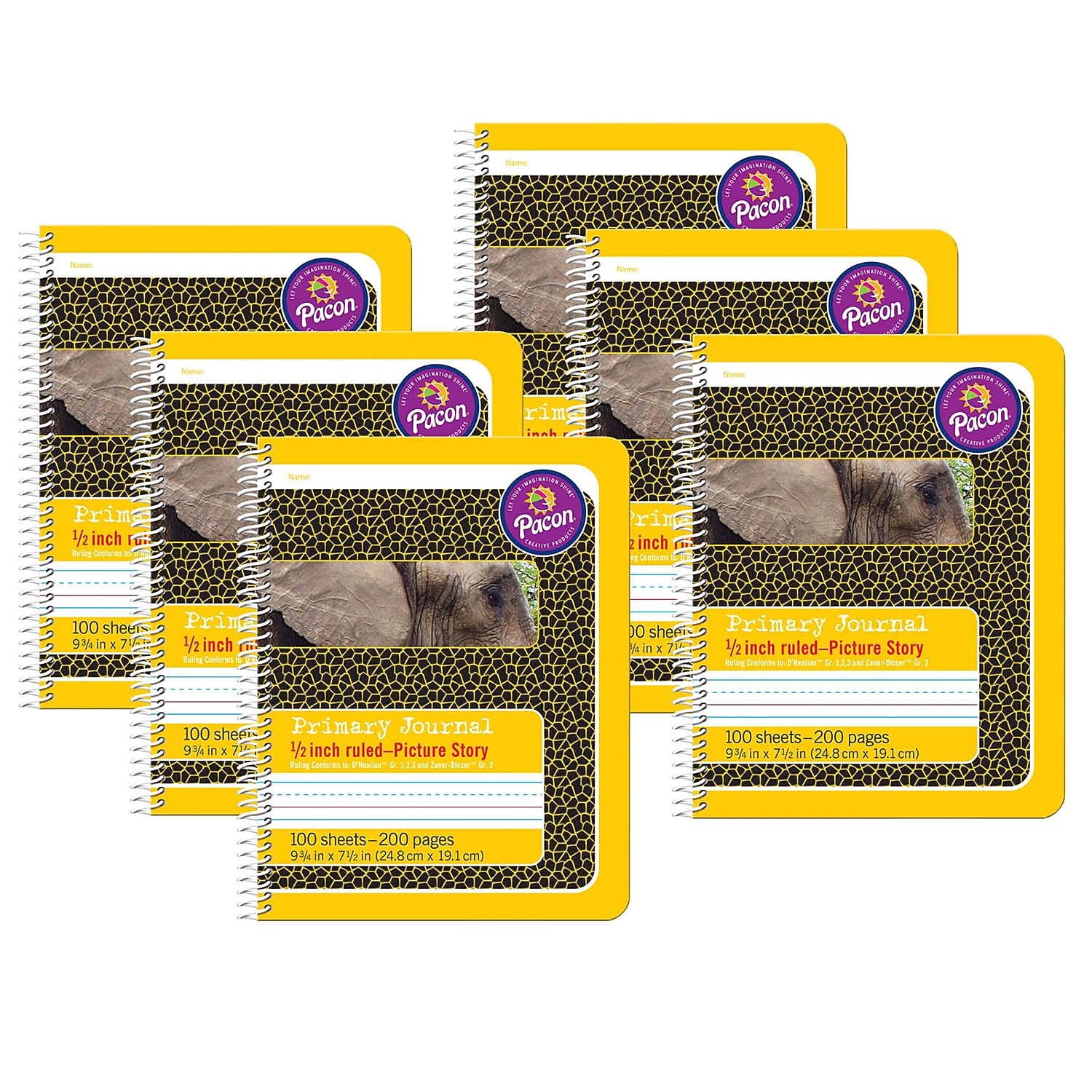 Pacon Primary Composition Book, Spiral Bound, D'Nealian/Zaner-Bloser, 1 ...