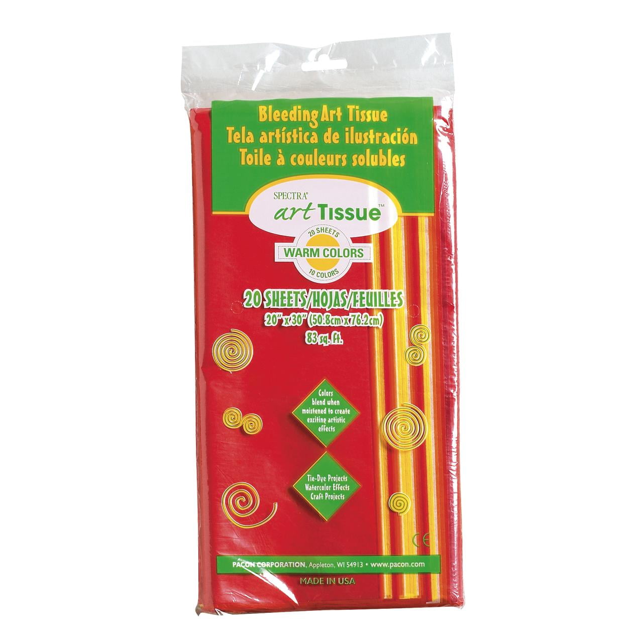 Pacon Spectra Art Tissue Sheet, 20/Pkg., Assorted Warm Colors - Walmart.com