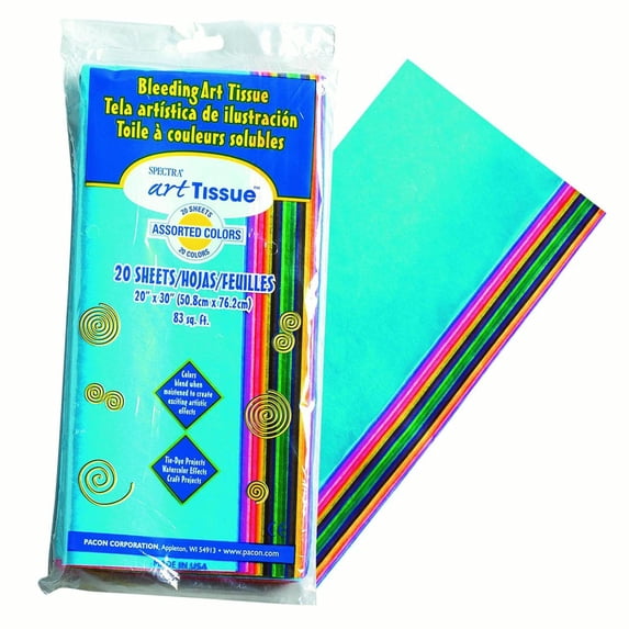 Pacon® Spectra® Bleeding Art Tissue™ Paper, 20" x 30", Assorted Colors ...