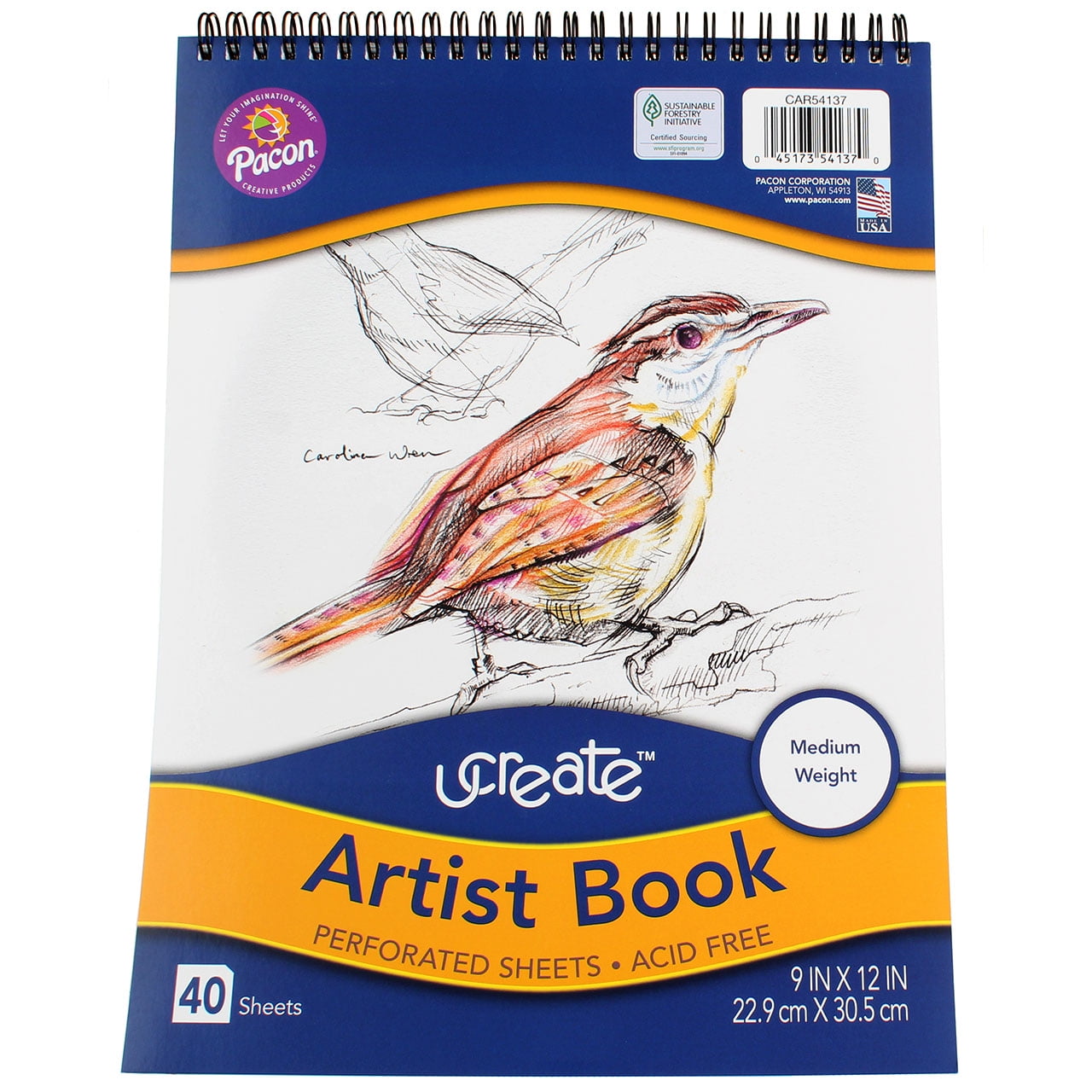 Pacon Ucreate Perforated Sheets Medium Weight Artist Book, 40 Ct ...
