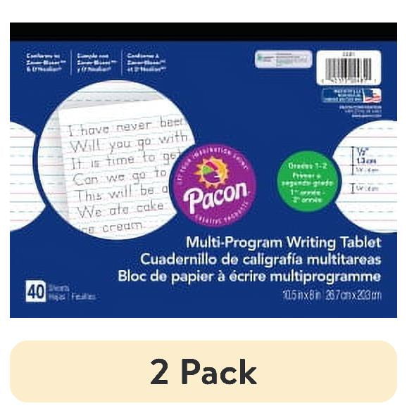 (2 pack) Pacon Handwriting Tablet 1/2" Rld 8"x10-1/2" 40Shts 24/CT WE ...