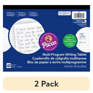 "Pacon Multi-Program Lined Writing Pad, Handwriting Paper for Grades 2 ...