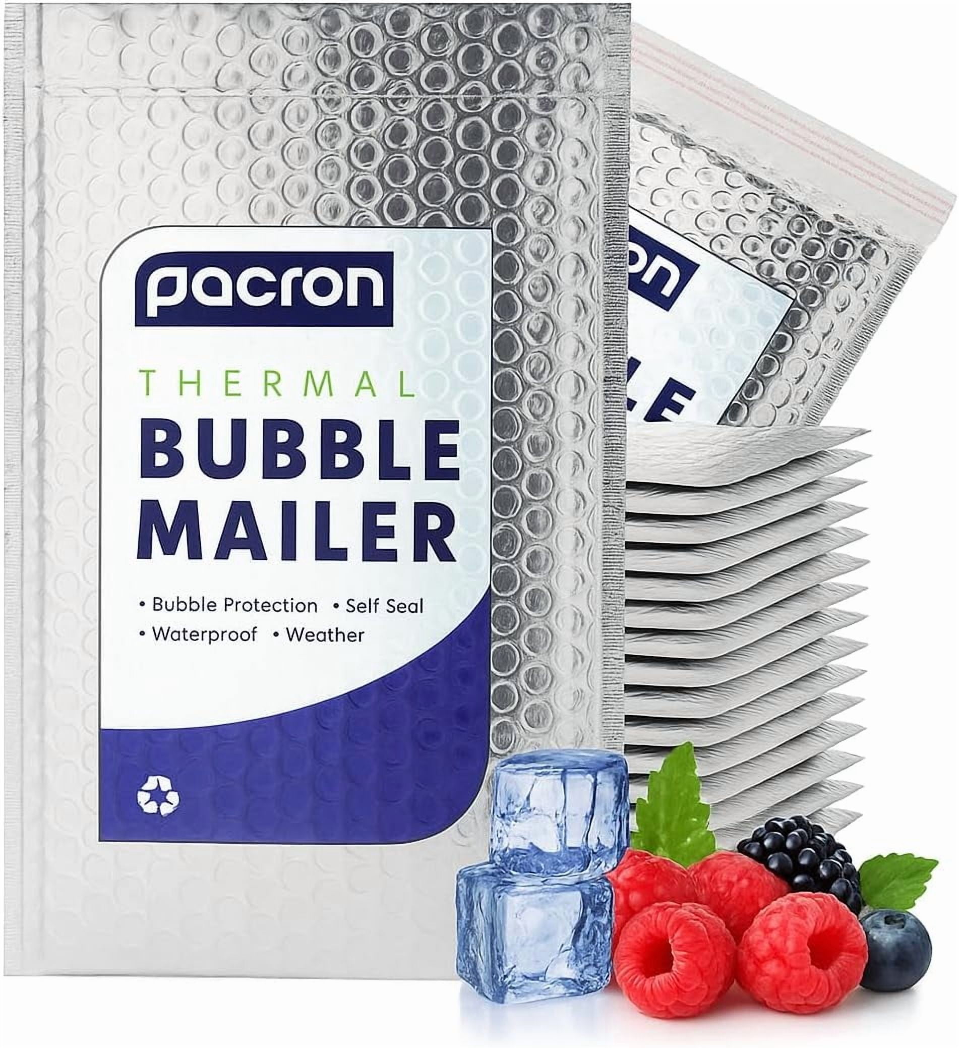 Pacron 1000-Pack Insulated Silver Thermal Bubble Mailers 12 x 17 ...