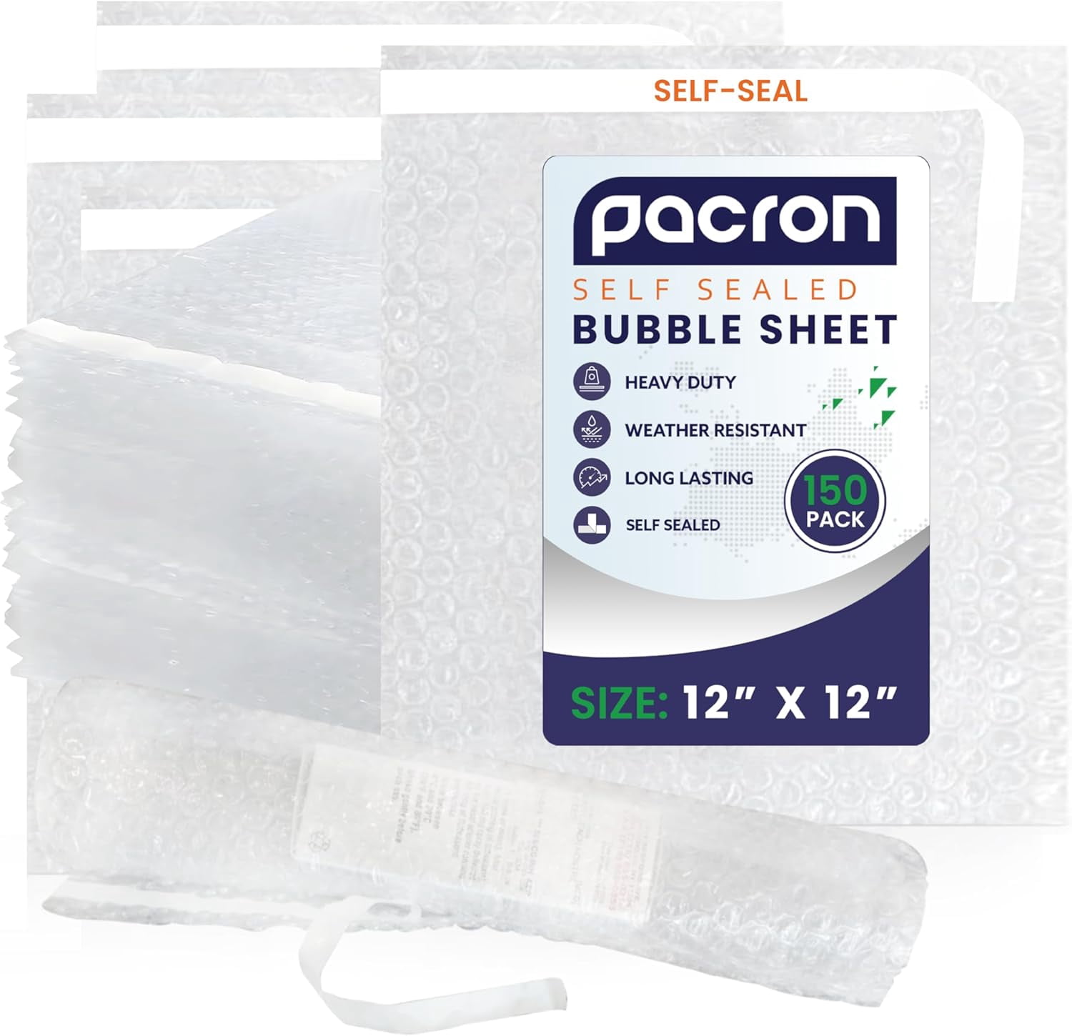Pacron Bubble Sheets 12x12, 150-Count – Eco-Friendly Wrap for Shipping ...