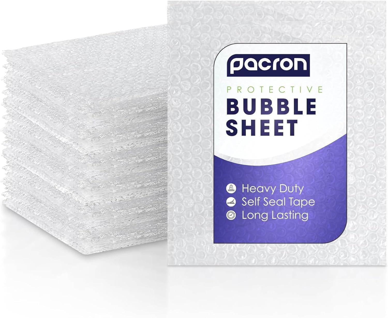 Pacron Bubble Wrap Sheets 12x12, 360-Count – Eco-Friendly No Tape ...