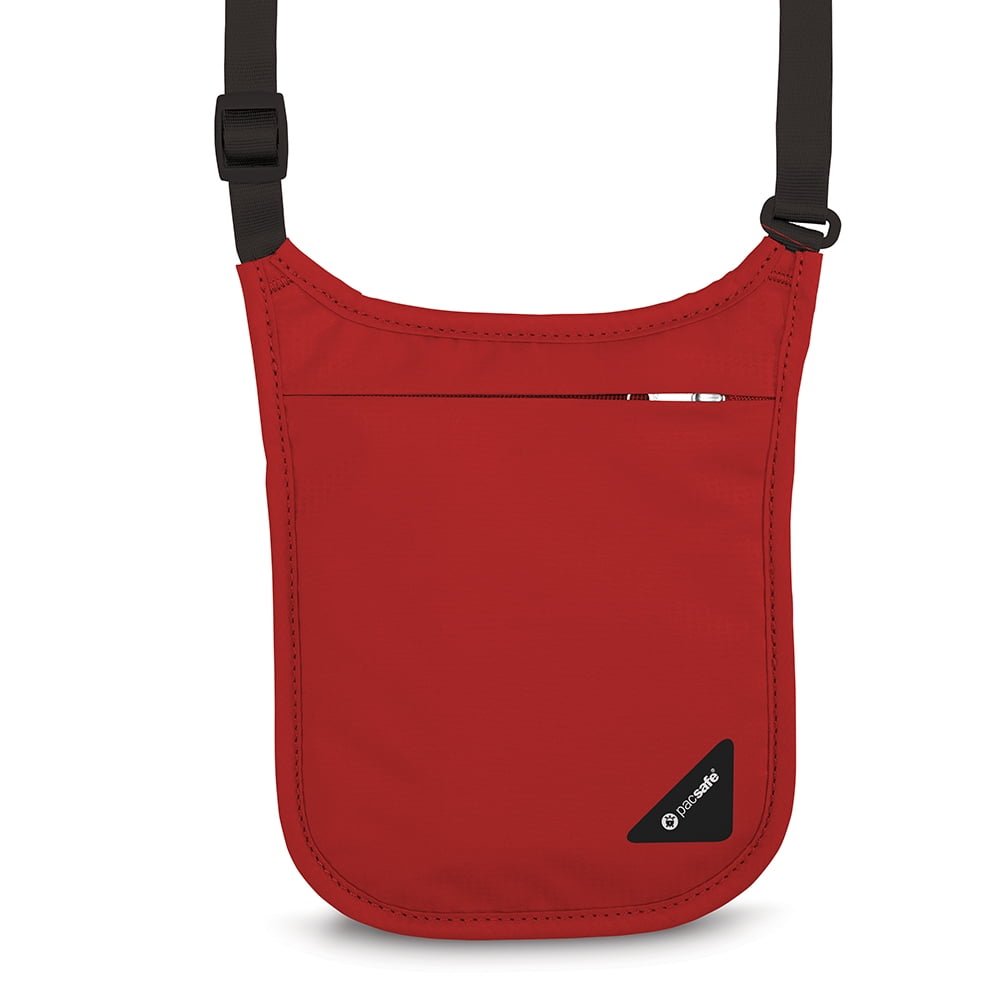 Pacsafe Coversafe V75 RFID Blocking Neck Pouch (Chili Red) - Walmart.com