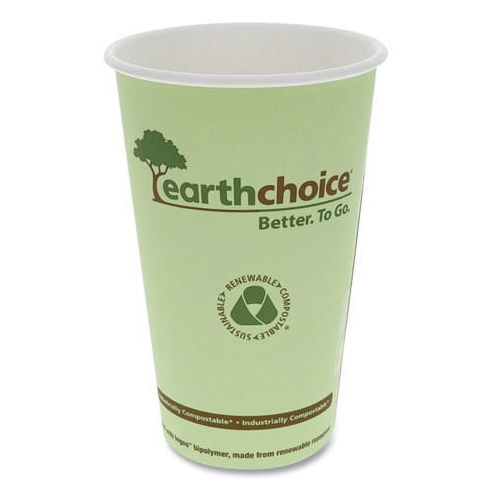 Pactiv Corp. DPHC16EC EarthChoice 16 oz. Compostable Paper Cups - Green ...
