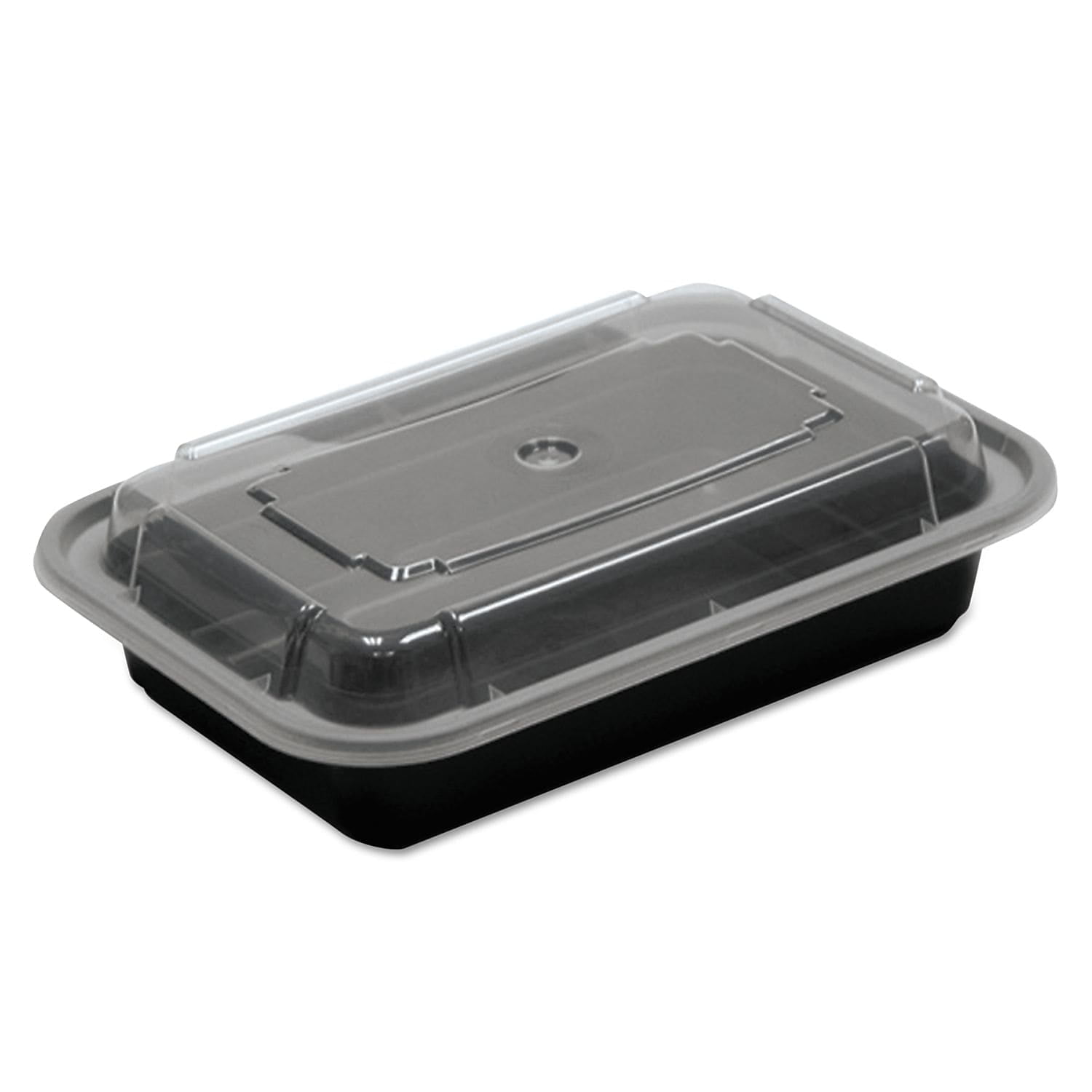 Pactiv Newspring VERSAtainer 16 oz Microwavable Containers, Black/Clear ...