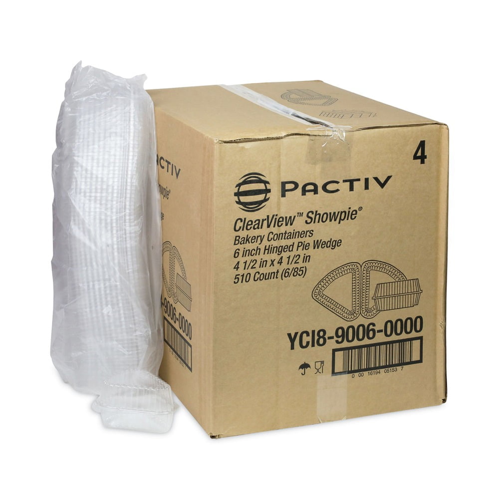Pactiv Corp. YCI890060000 6 in. Pie Wedge 4.5 in. x 4.5 in. x 2.5 in ...