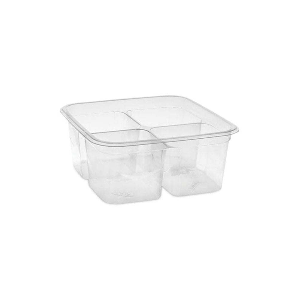 Pactiv Evergreen EarthChoice Square Recycled Bowl,4-Compartment, 32 oz ...