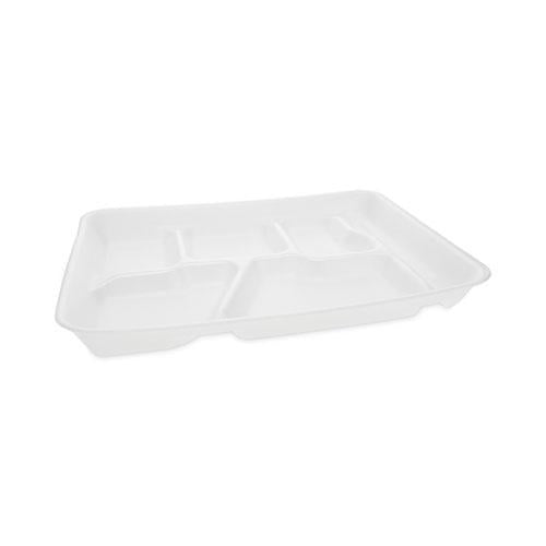 Pactiv Foam School Trays, 6-Compartment Tray, 8.5 x 11.5 x 1.25, White ...