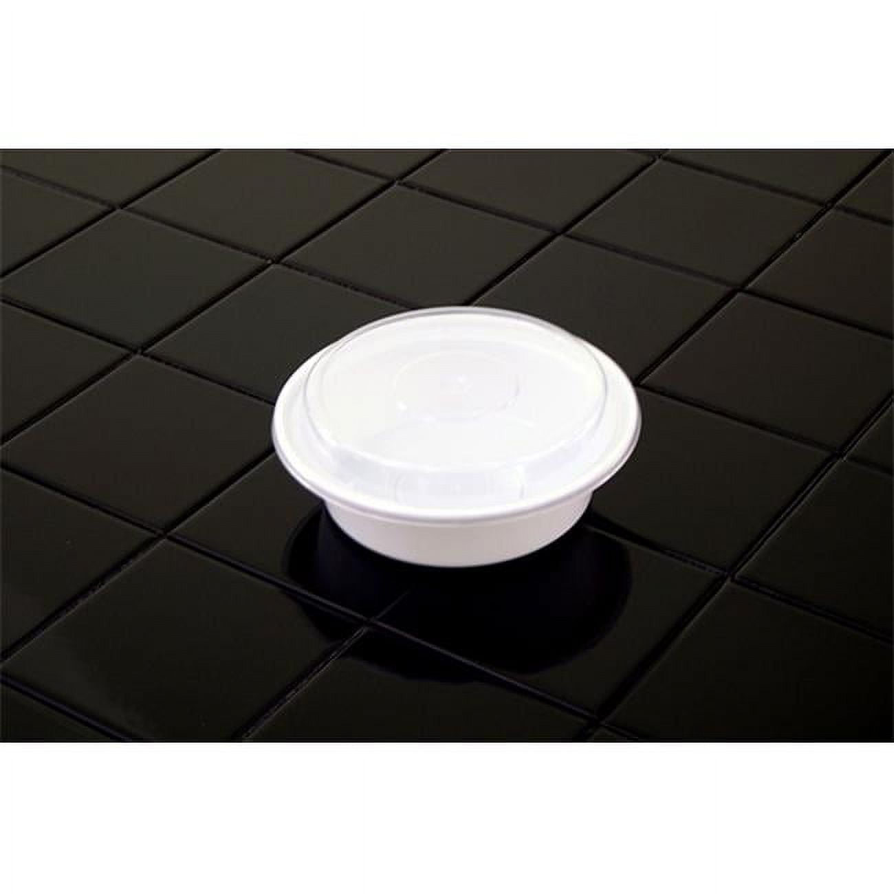 Pactiv NC718 16 oz Round Micro Container Combo with Lid, White - Case ...