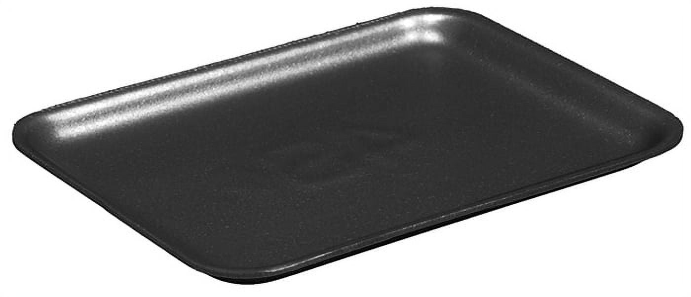 Pactiv Polystyrene Foam 9L Supermarket Tray Black, 11.875" Length x 9. ...