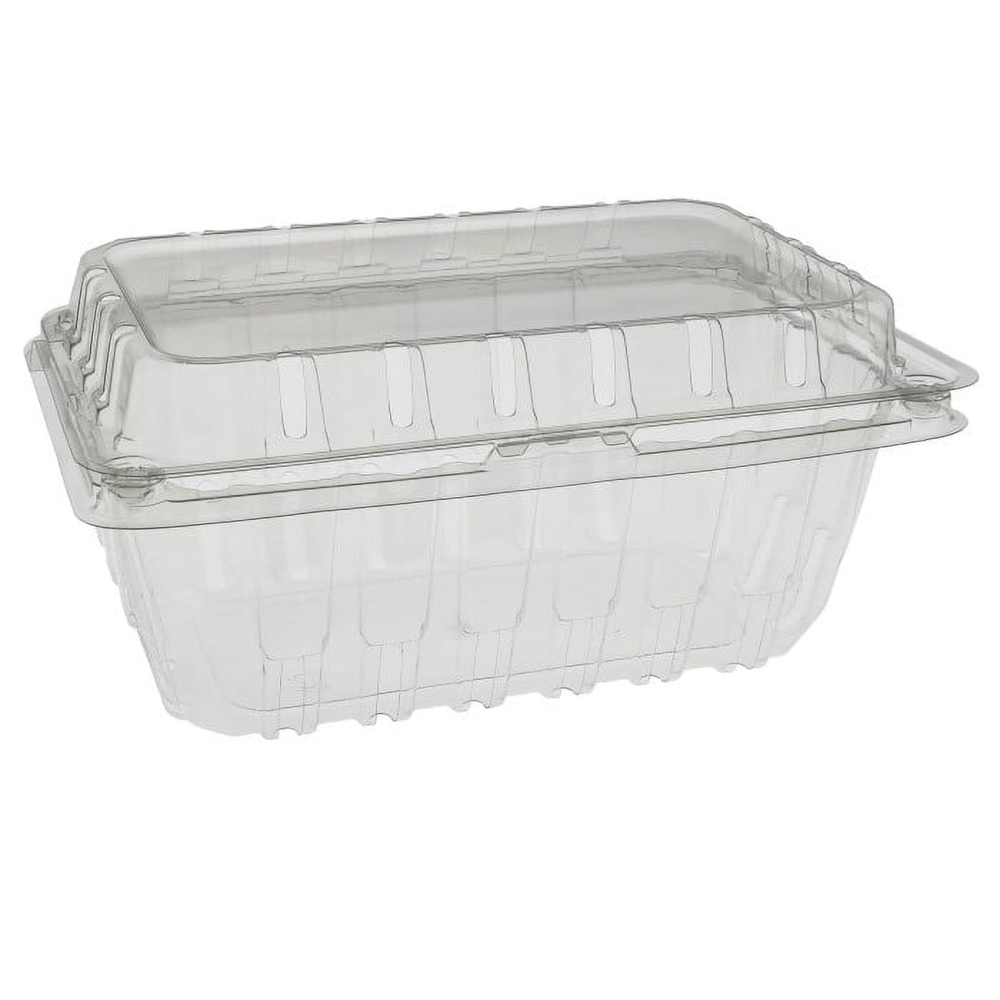 Pactiv RPET Hinged Clamshell Berry Container, Clear, 1 lb. | 360/Case ...