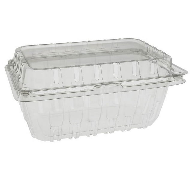Pactiv RPET Hinged Clamshell Berry Container, Clear, 1 lb. | 360/Case ...