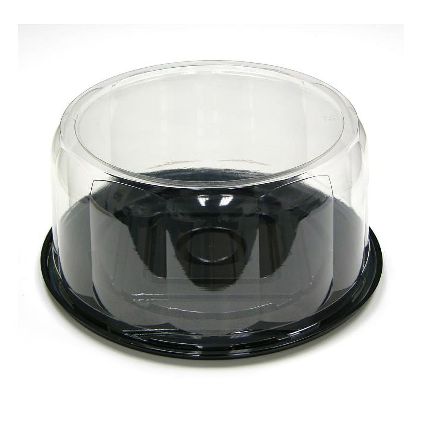 Pactiv Rose Pattern Plastic Cake Container 13", Black Base/Clear Lid ...