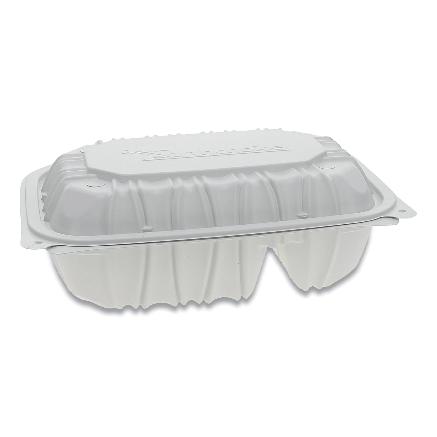 Pactiv Vented Microwavable Takeout Container 2-Compartment White 170 ...