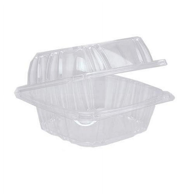 Pactiv YCI821600000 PE 6 in. Hinged Container - Clear - Pack of 500 ...