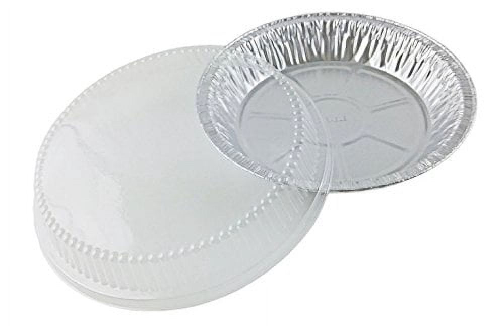 Pactogo Heavy Duty 9" Pie Dish with Clear Lids - 1 1/4" Deep ...