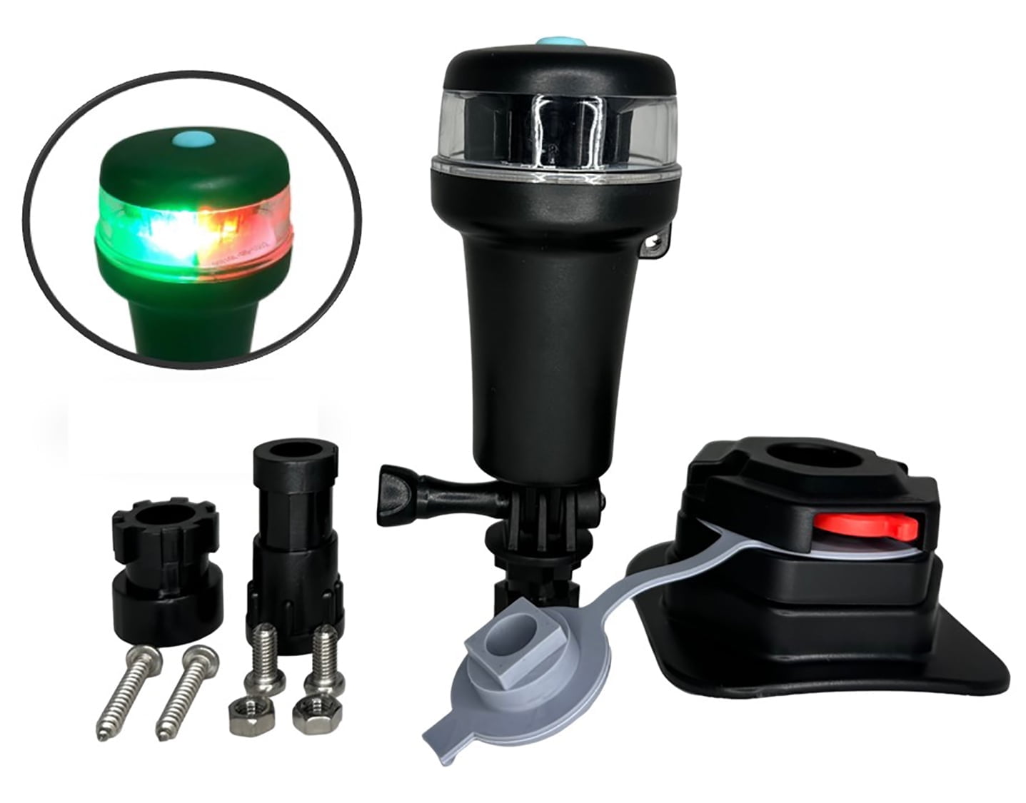 Pactrade Marine Black Housing Navigation Light Surface Mount Adhesive ...