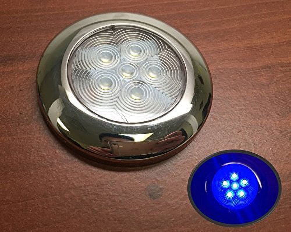 Pactrade Marine Boat Blue LED Ceiling Light SS304 Housing Surface Mount ...