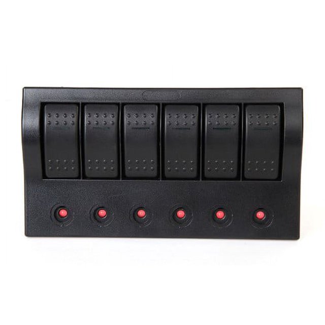 Pactrade Marine Boat IP65 Switch Panel 6 Gang LED Switches and Circuit ...