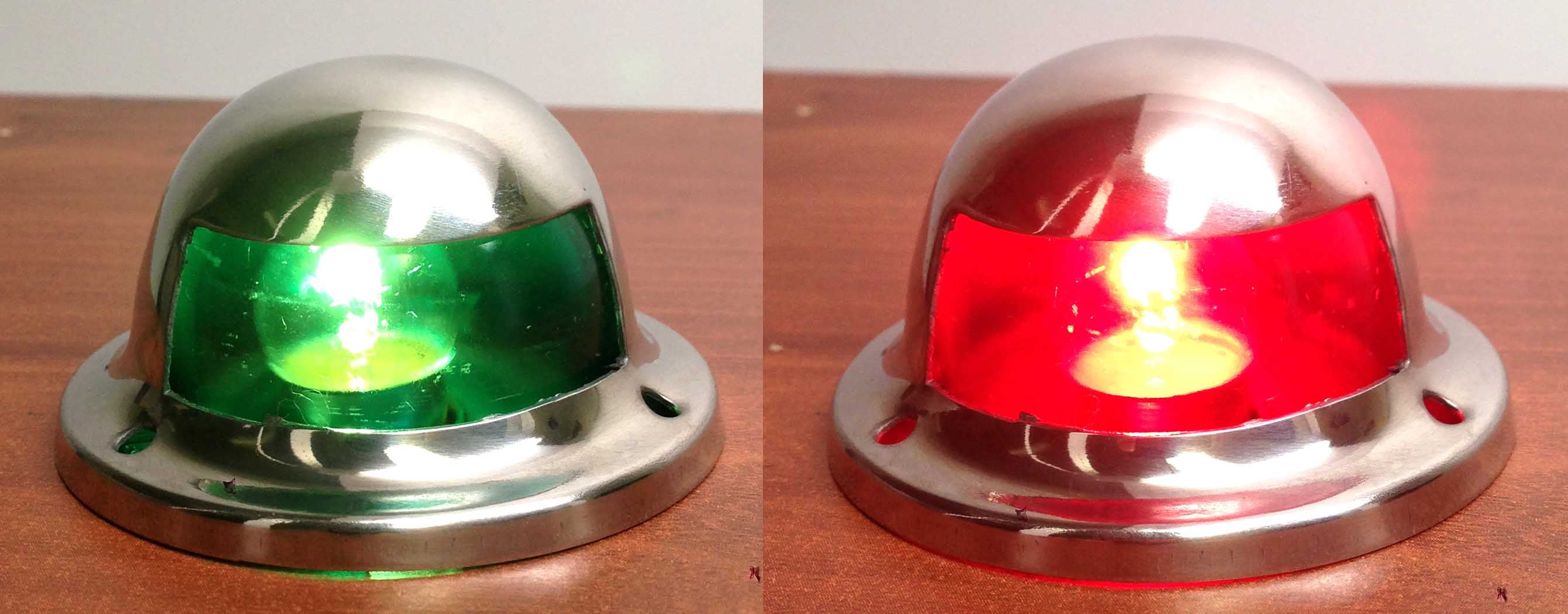 Pactrade Marine Boat Navigation Side Light Pair Top Mount Red Aand ...