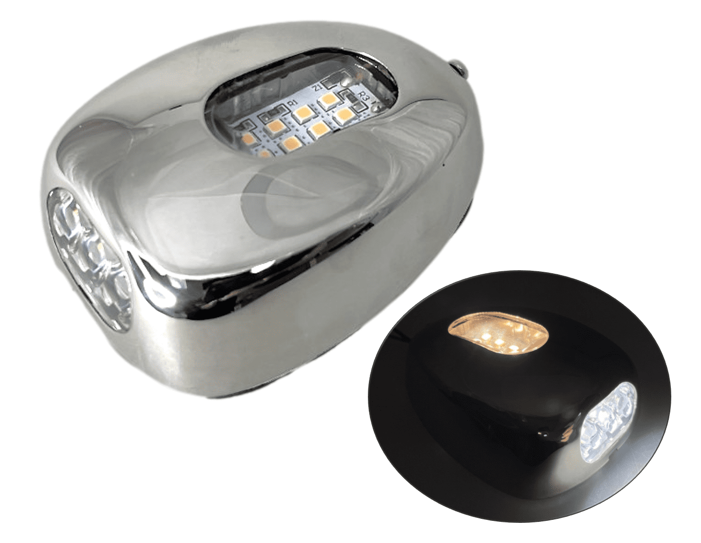 Pactrade Marine Boat Pontoon Stainless Steel LED Docking Light DC 12V 6 ...