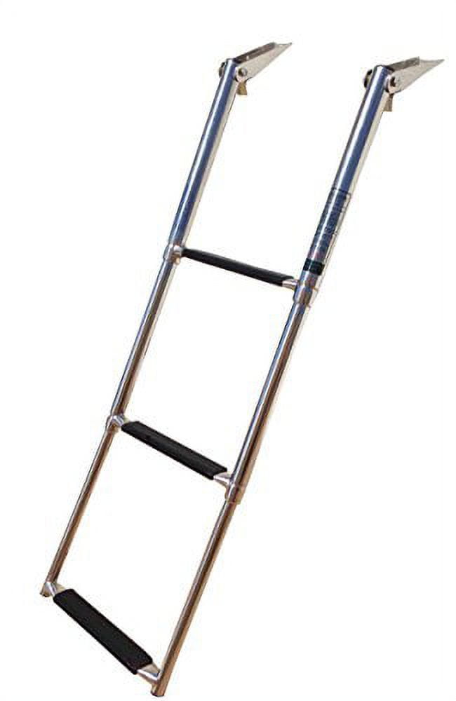 Pactrade Marine Foldable Stainless Steel 3 Step Telescopic Ladder for ...