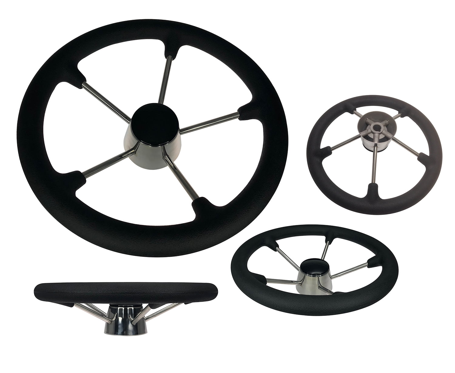 Pactrade Marine Boat Stainless Steel Destroyer Steering Wheel with Grip ...