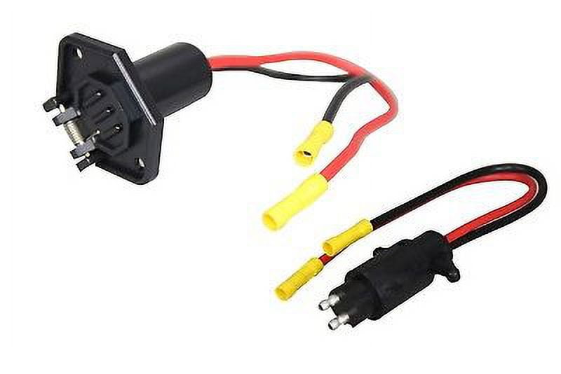 Pactrade Marine Boat Trolling Motor Plug & Socket Set 12V 2-Wire 10 ...