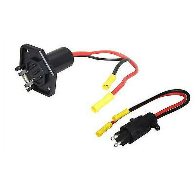 Pactrade Marine Boat Trolling Motor Plug & Socket Set 12V 2-Wire 10 ...