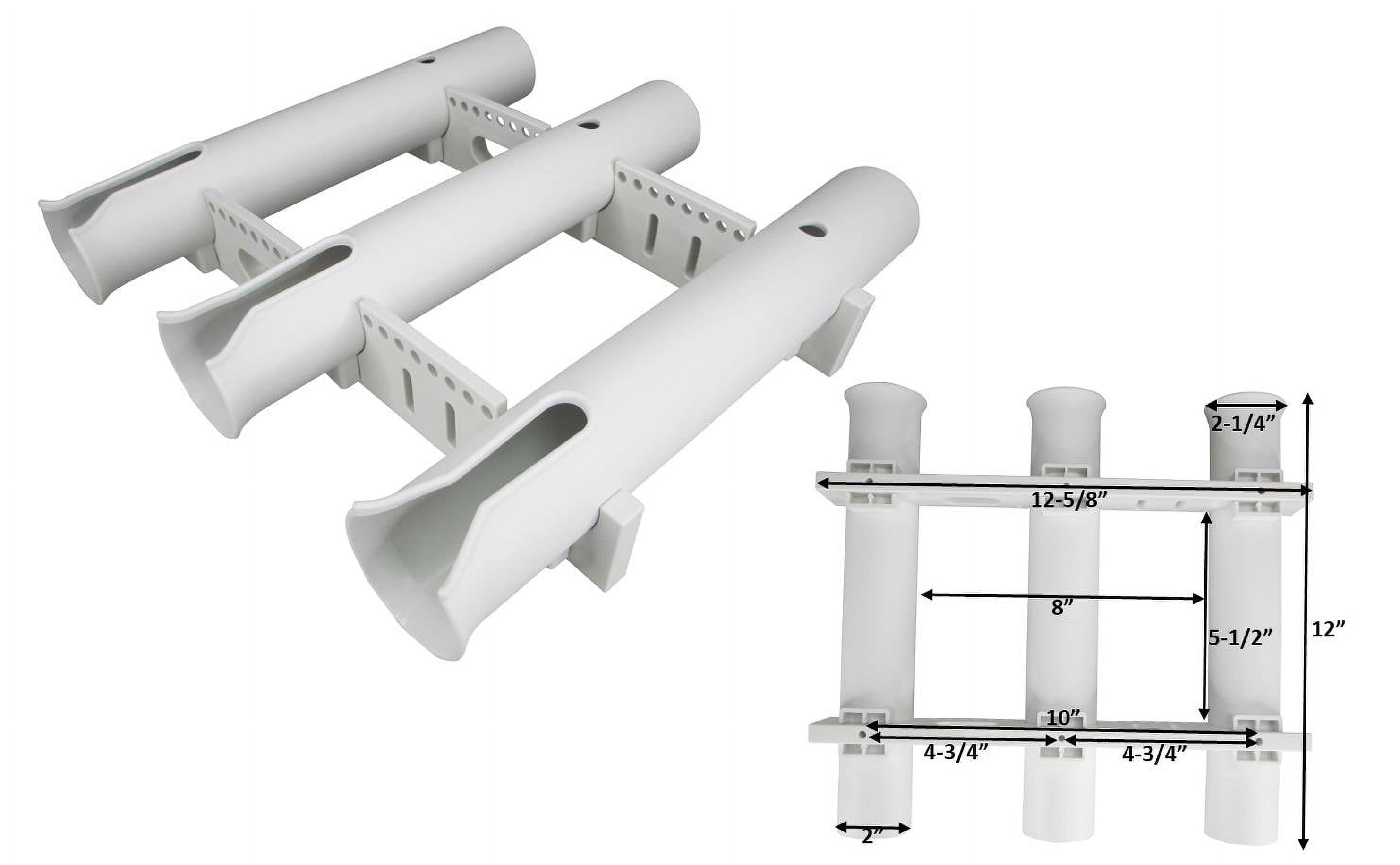 Pactrade Marine Boat UV Stabilized Plastic Fishing Rod Holder Three ...