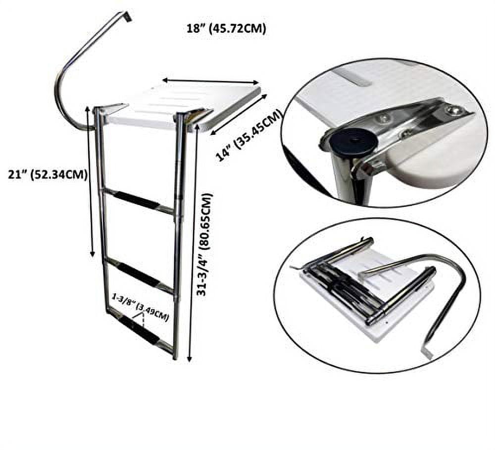 Pactrade Marine Boat Universal Swim Over Platform Mount Telescopic ...