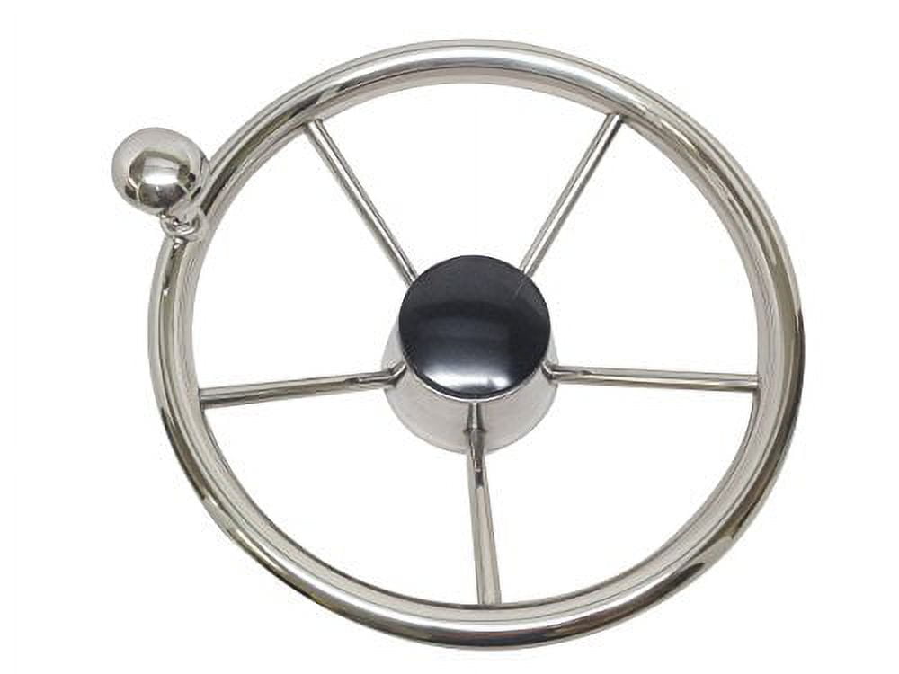 Pactrade Marine Destroyer 13 1/2" Steering Wheel Control Knob Black Cap ...