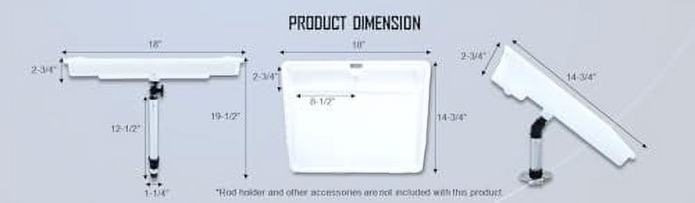 Pactrade Marine Fillet Cutting Board Bait Table with Adjustable Single ...