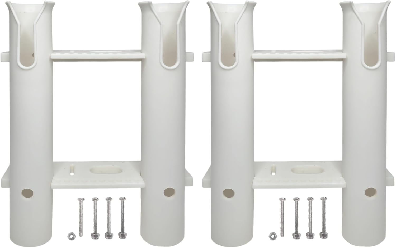 Pactrade Marine Fishing Rod Holder - Double-Tube Rack (2-Pack) - UV ...